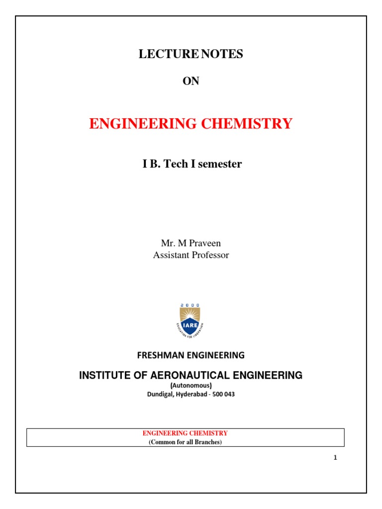 Chemistry Notes PDF 1st Year | PDF | Corrosion | Electrochemistry