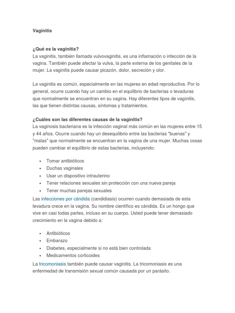 Exposicion Vaginitis | PDF | Sistema Reproductor Femenino Mamífero | Vagina