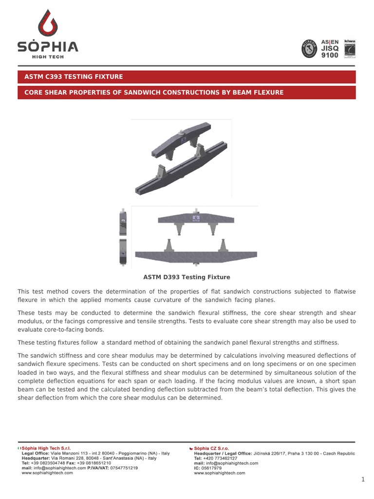 Astm c393 Testing Fixture | PDF | Bending | Strength Of Materials