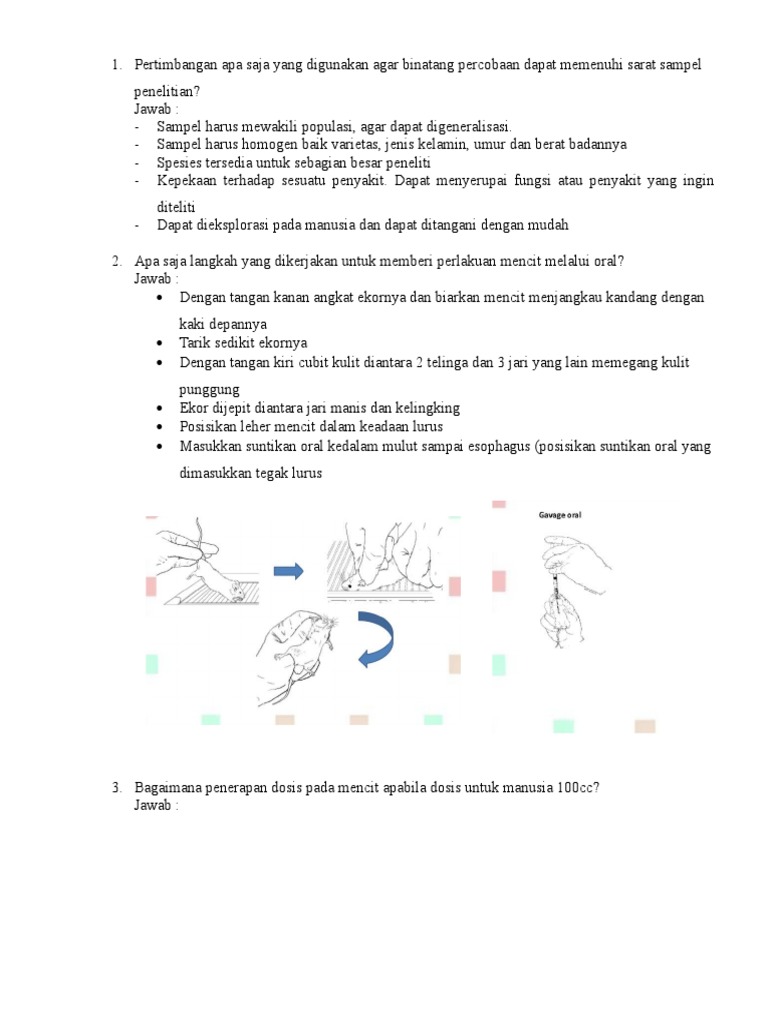 Syarat Sampel Hewan Coba | PDF
