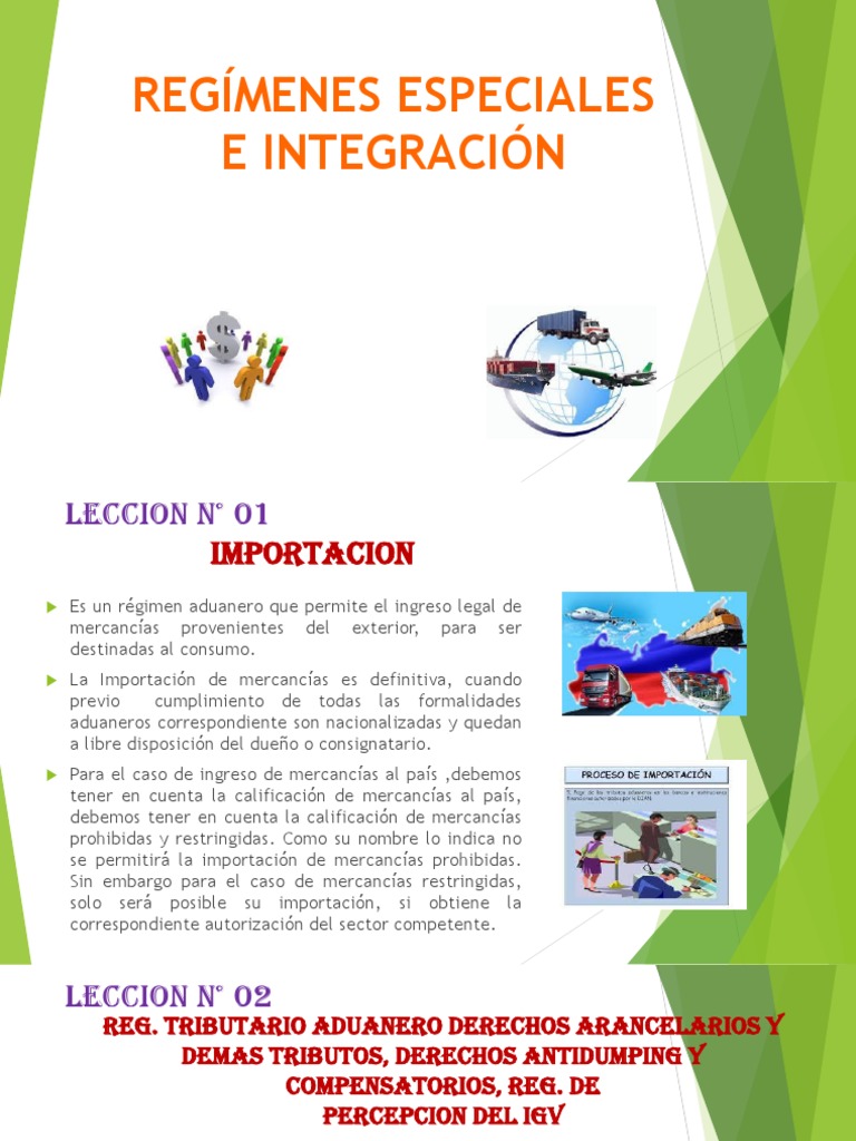 Regimenes Especiales e Integracion | PDF | Seguro | aduana