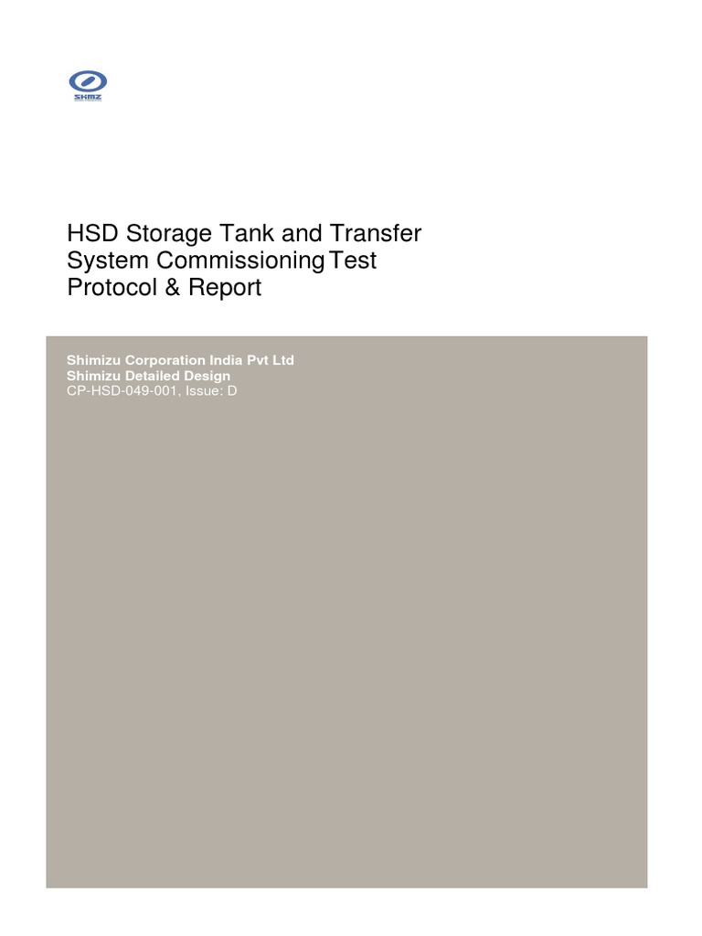 HSD-1 Commissioning Test Protocol VerD | PDF | Verification And ...