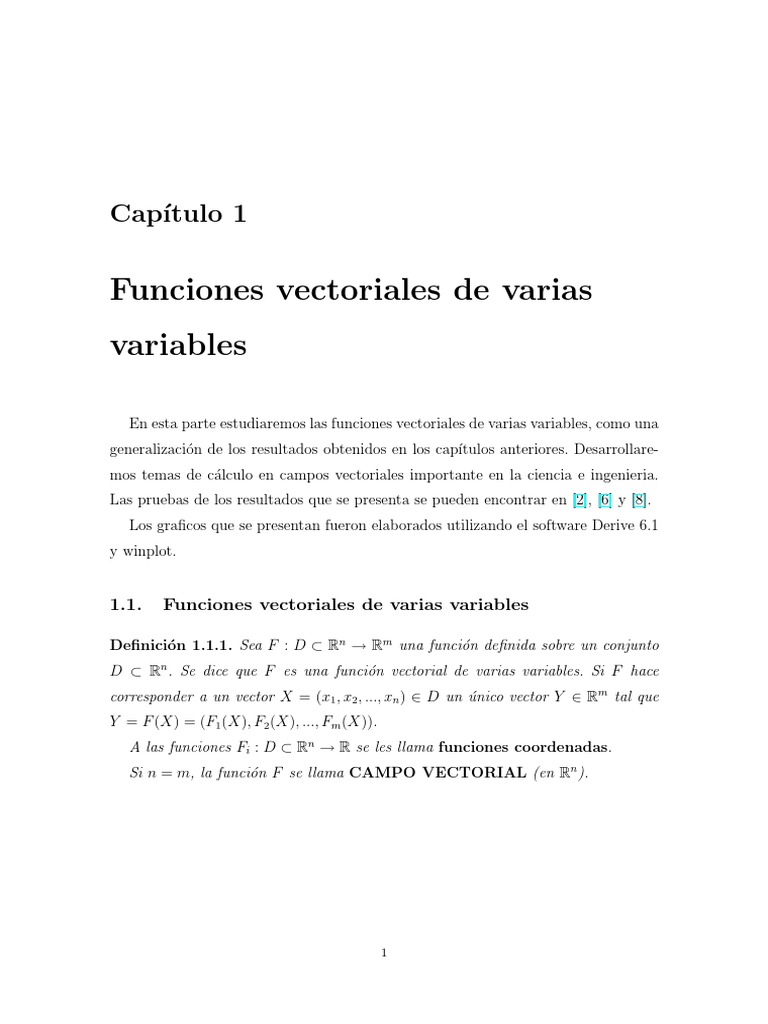 Funciones Vectoriales de Varias Variables | PDF | Vector Euclidiano | Función (Matemáticas)