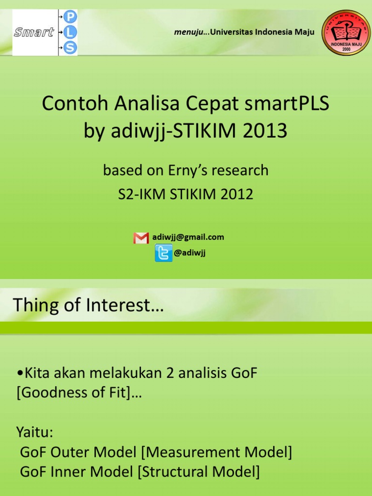 Contoh Analisa Cepat Smartpls | PDF