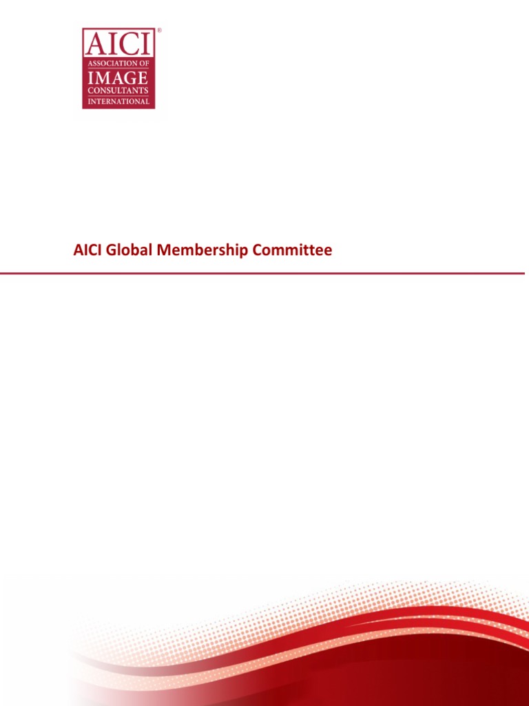 AICI Global Membership Committee Overview | PDF | Committee | Board Of ...