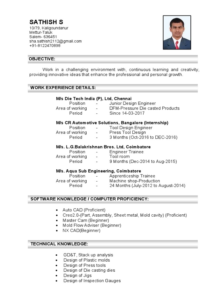 Sathish S (BE) | PDF | Design | Engineering