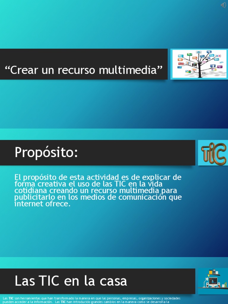 Crear Un Recurso Multimedia | Tecnología de información y ...