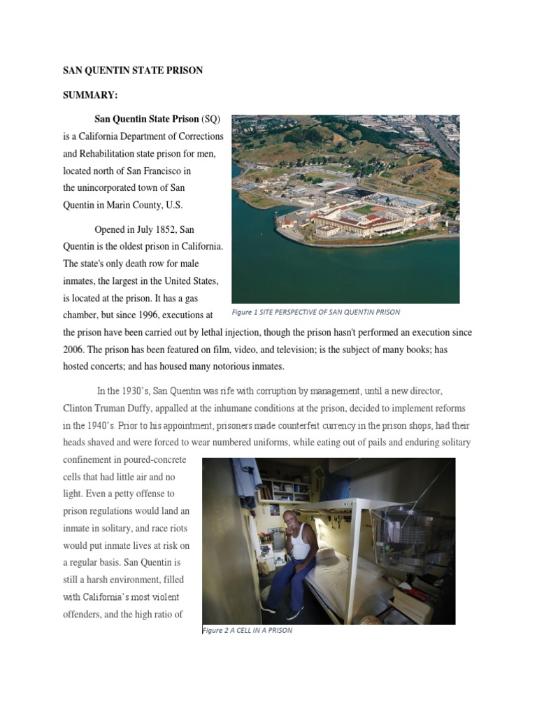 San Quentin State Prison Case Study | PDF | Penology | Criminal Justice