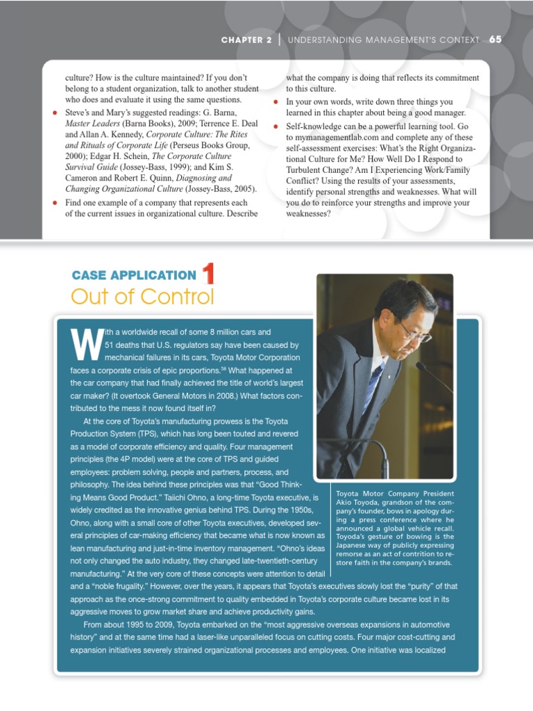 Toyota Case Study Pdf Pdf Toyota Organizational Culture