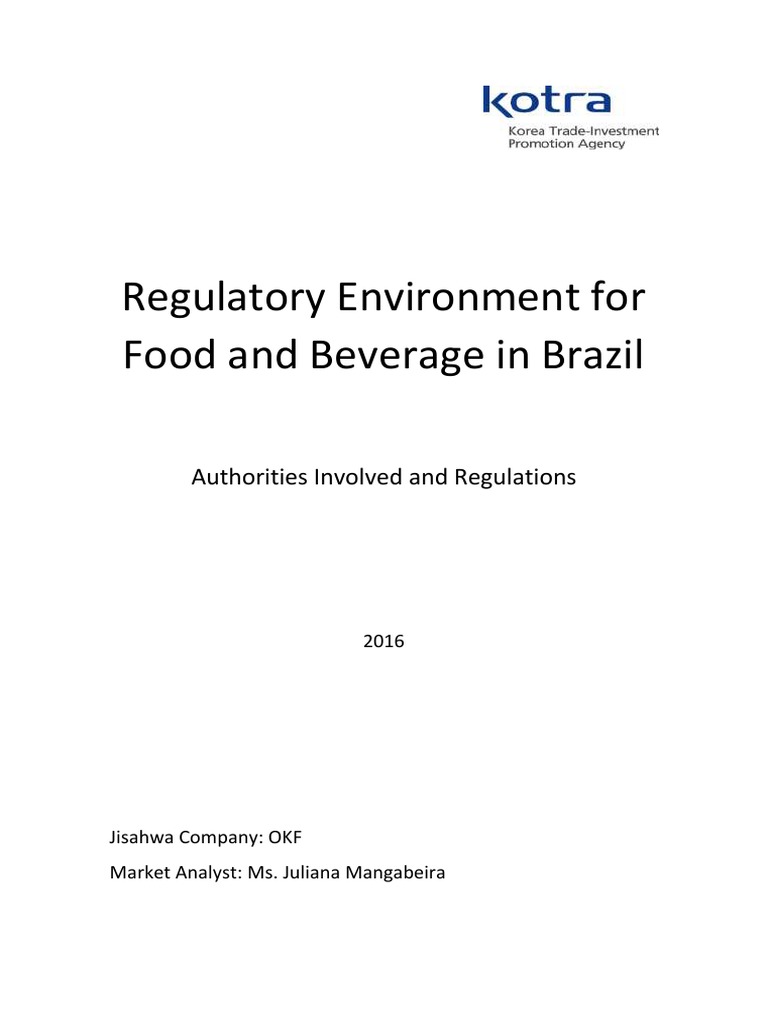Brazil food regulations guide | PDF | Packaging And Labeling | Flavor