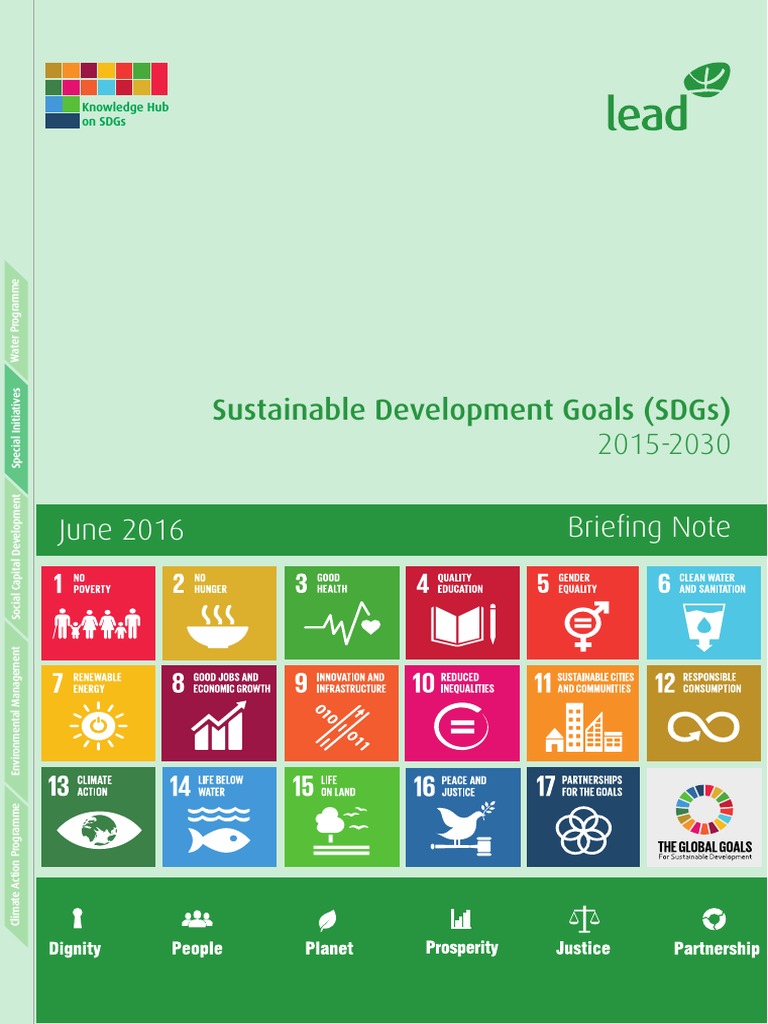 Sustainable Development Goals (SDGS) 2015-2030: Briefing Note June 2016 ...
