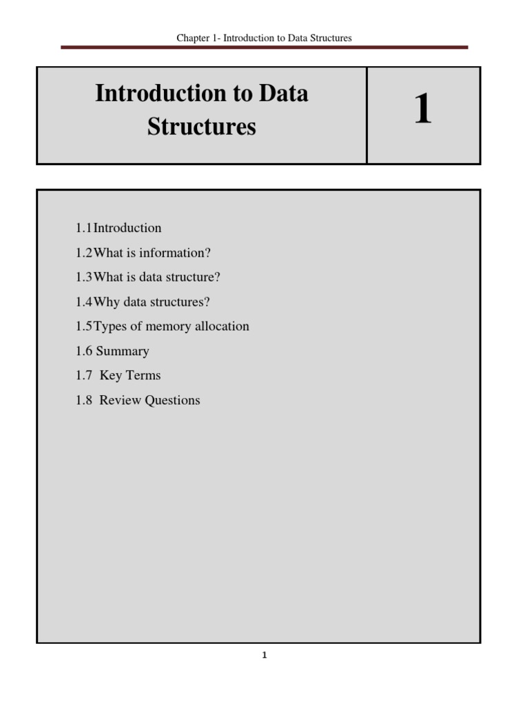 Chapter 1 Complete | PDF | Data Type | Data Structure