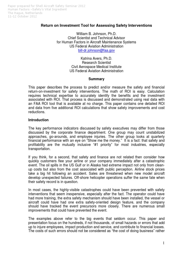 Return On Investment Examples | PDF | Return On Investment | Risk