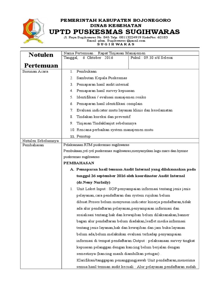 3.1.2 C Notulen RTM | PDF | Bisnis