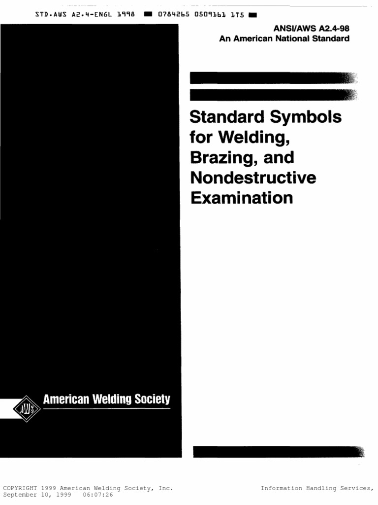 Standard Symbols For Welding NDT | PDF | Nondestructive Testing | Non ...