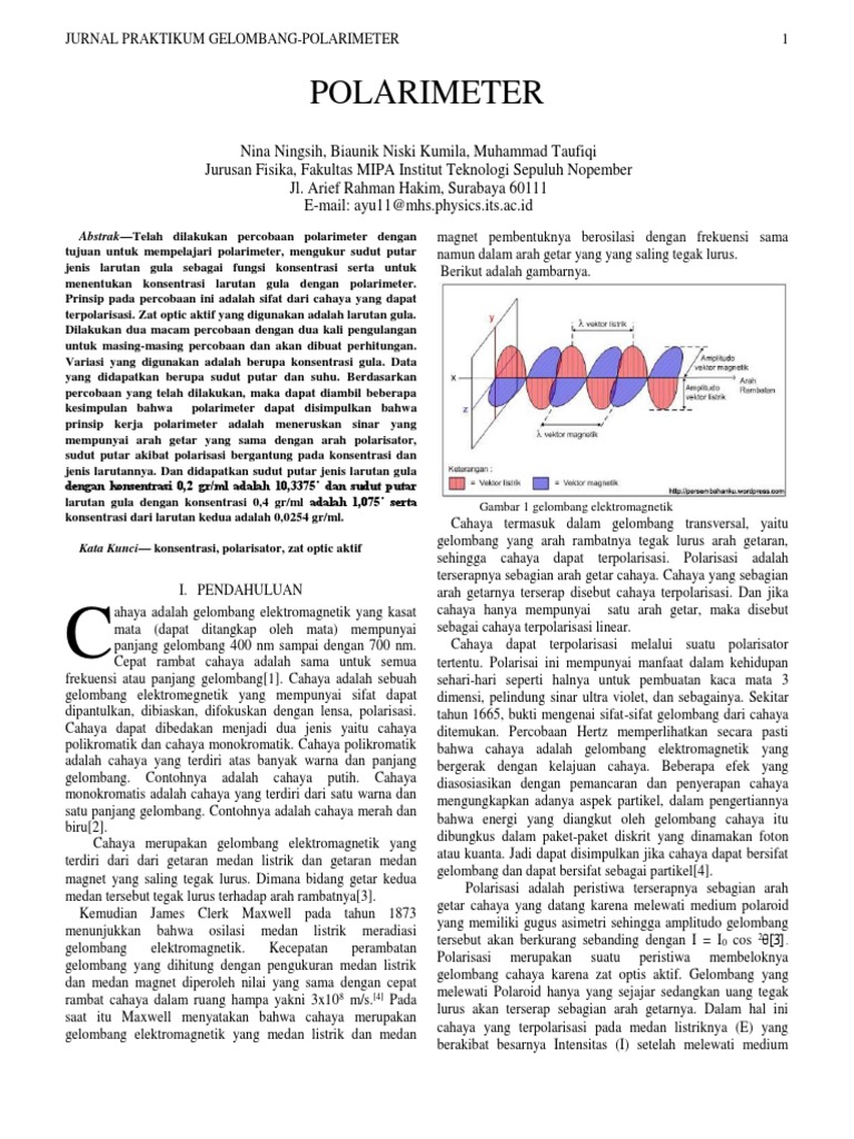 Jurnal Polarimeter | PDF