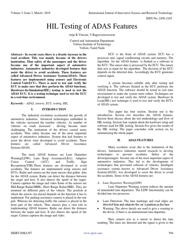 HIL Testing for ADAS Features | PDF | Traffic | Radar
