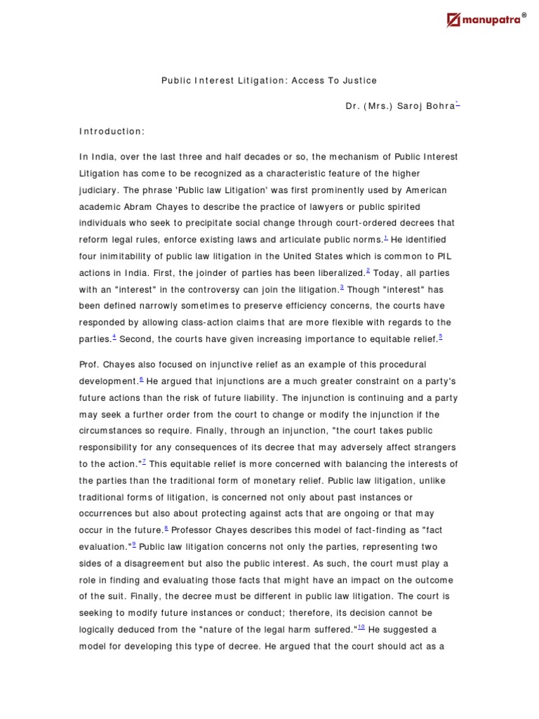 Understanding Public Interest Litigation in India | PDF | Supreme Court ...