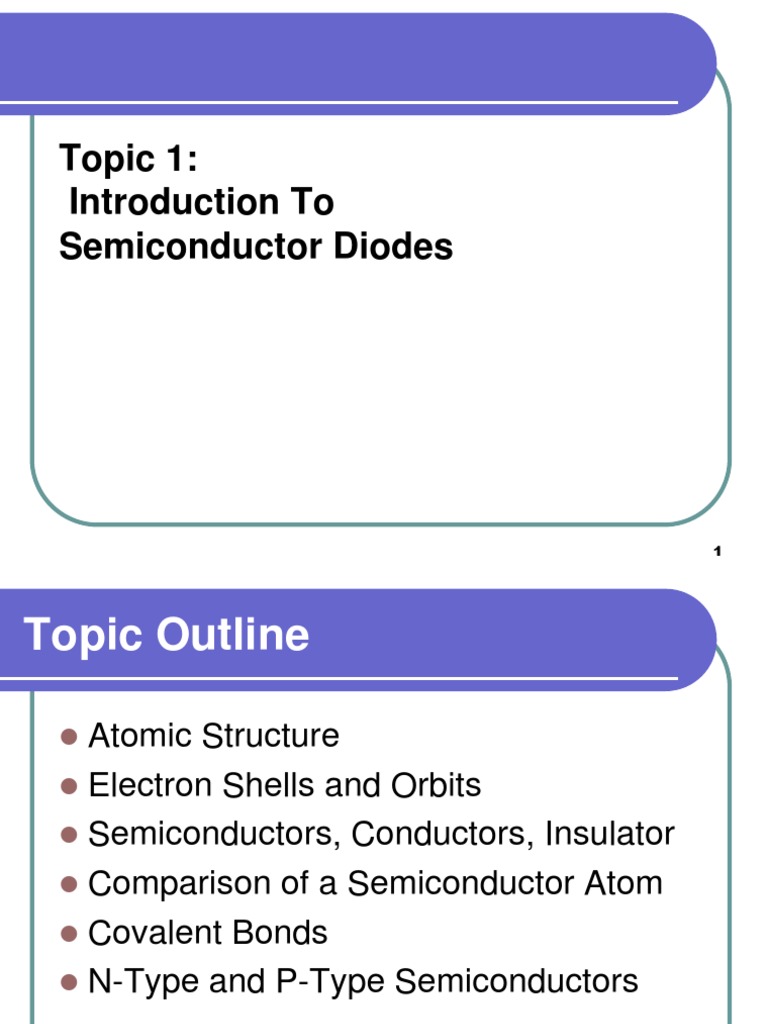 Lec1 Semi Conductor | PDF | P–N Junction | Semiconductors