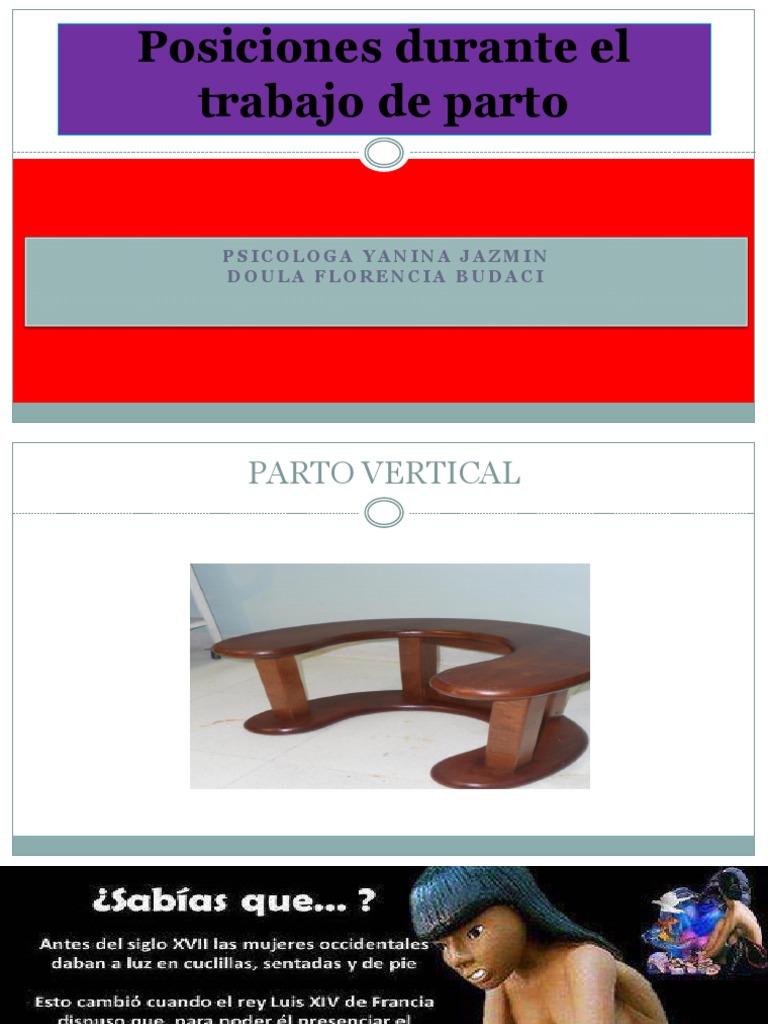 Posiciones de Parto: Ventajas y Técnicas | PDF | Parto | Cuidado de la ...