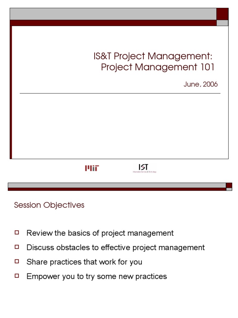 PM 101 | PDF | Project Management | Leadership