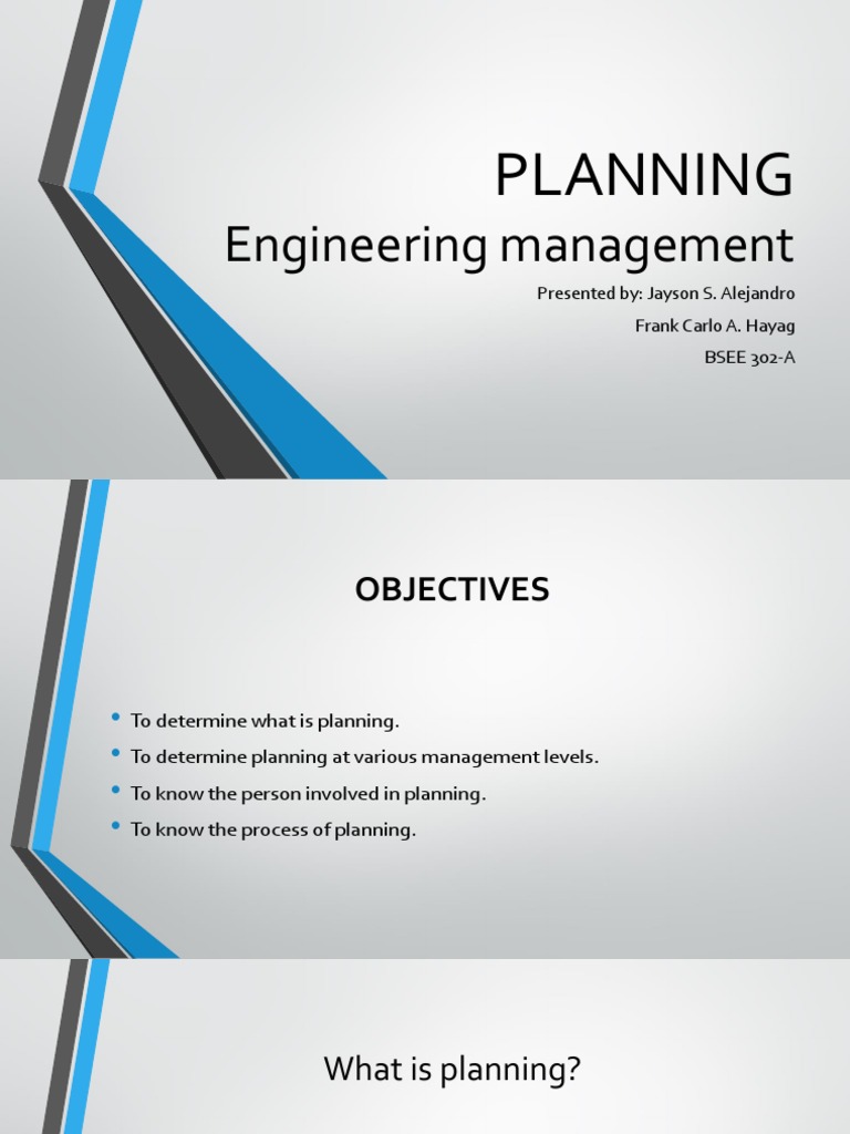 Engineering Management: Planning | PDF | Strategic Management ...