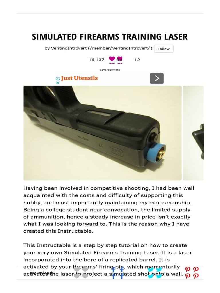 Simulated Firearms Training Laser 8 Steps | PDF | Firearms | Cartridge ...