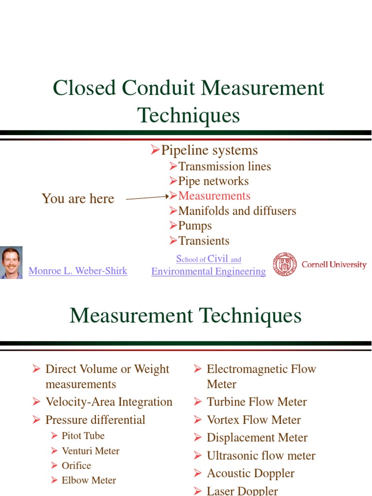 Closed Conduit Measurement Techniques: Pipeline Systems | PDF | Flow ...