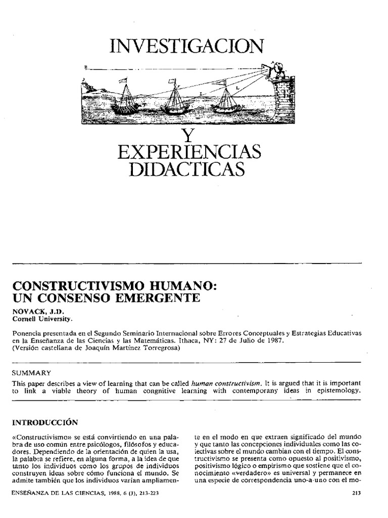 Constructivismo Humano NOVAK | PDF | Aprendizaje | Science