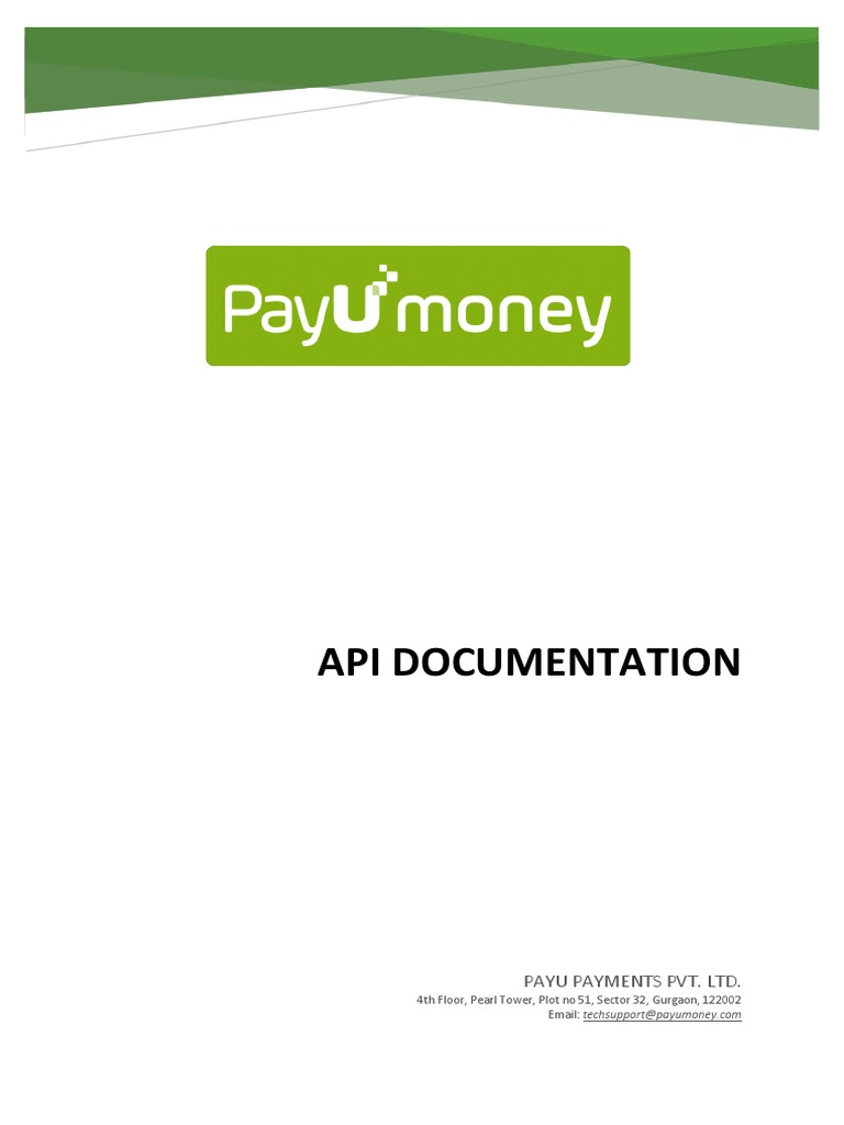 API Documentation - PayUMoney | PDF | Hypertext Transfer Protocol | Application Programming ...