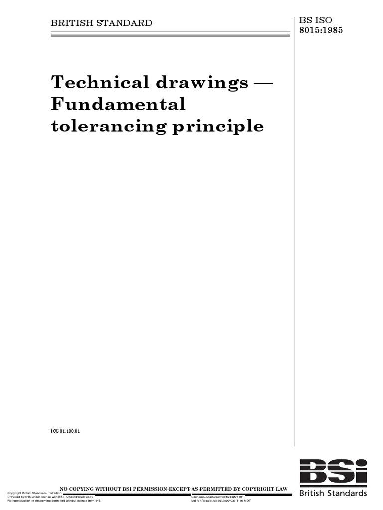 ISO 8015 Technical Drawings - Fundamental | PDF | Engineering Tolerance ...