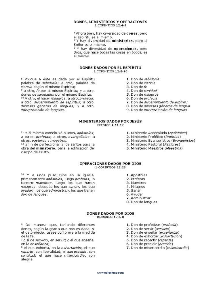 Dones, Ministerios y Operaciones | PDF | Profecía | Profeta