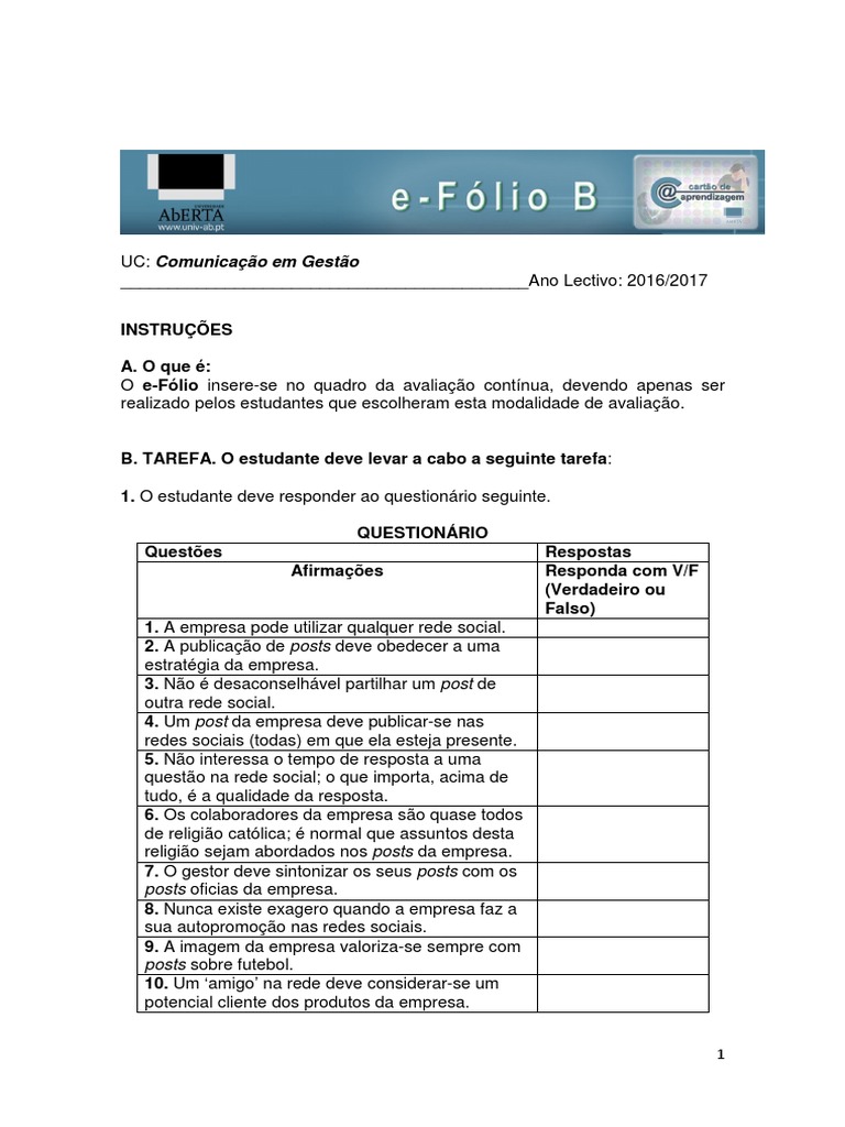 Inst Efolio B | PDF | Rede social | Sociologia