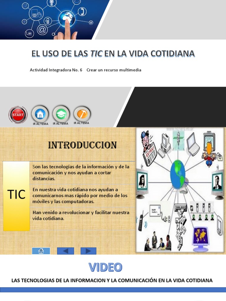 Presentacion de Las Tic en La Vida Cotidiana | PDF | Tecnología de información y comunicaciones ...