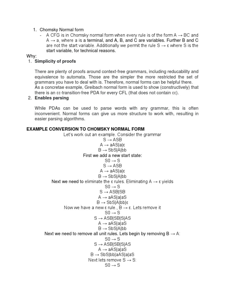 Chomsky Normal Form | PDF | Syntax | Syntax (Logic)