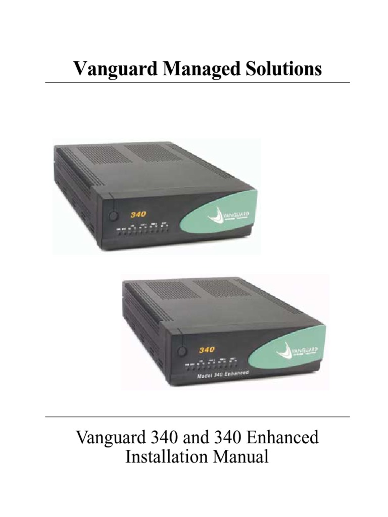 Vanguard Managed Solutions: Vanguard 340 and 340 Enhanced Installation ...