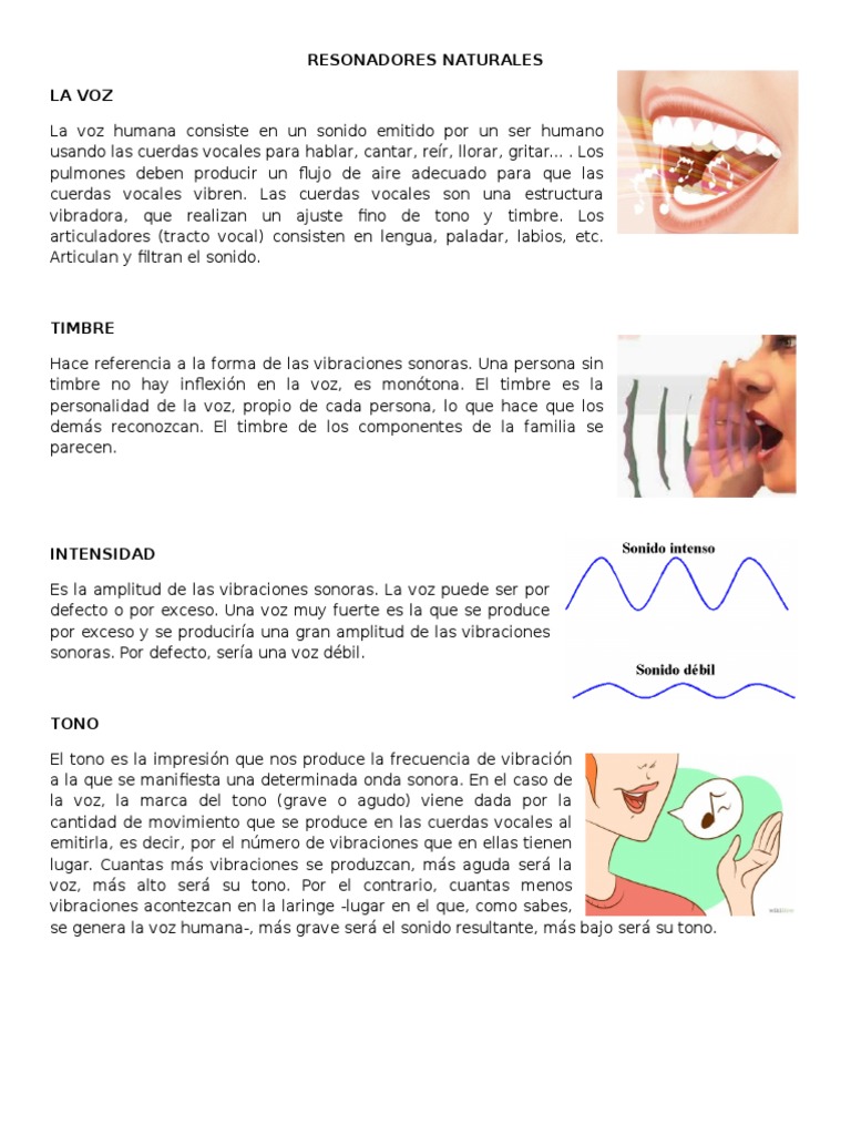 Resonadores Naturales | PDF | Voz humana | Sonido