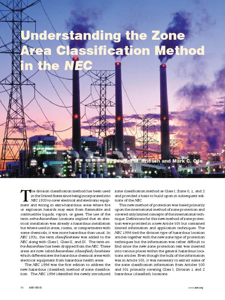 Understanding The Zone Area Classification Method in The NEC | PDF ...