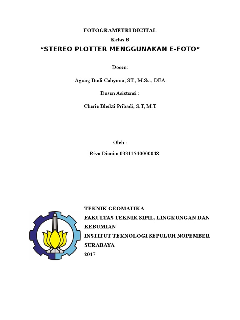 Stereoplotter Menggunakan E-Foto | PDF