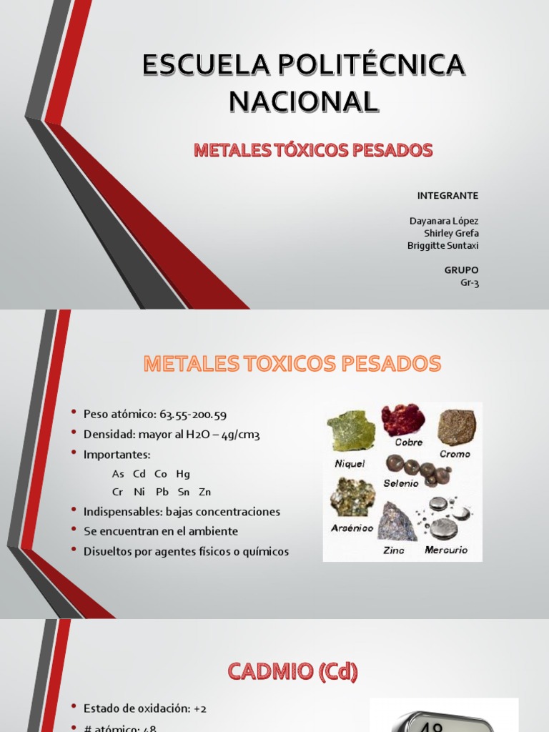 Metales Toxicos Pesados | PDF