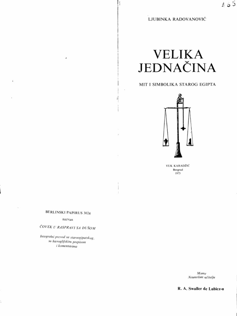Jednacina Mit I Simbolika Egipta PDF | PDF