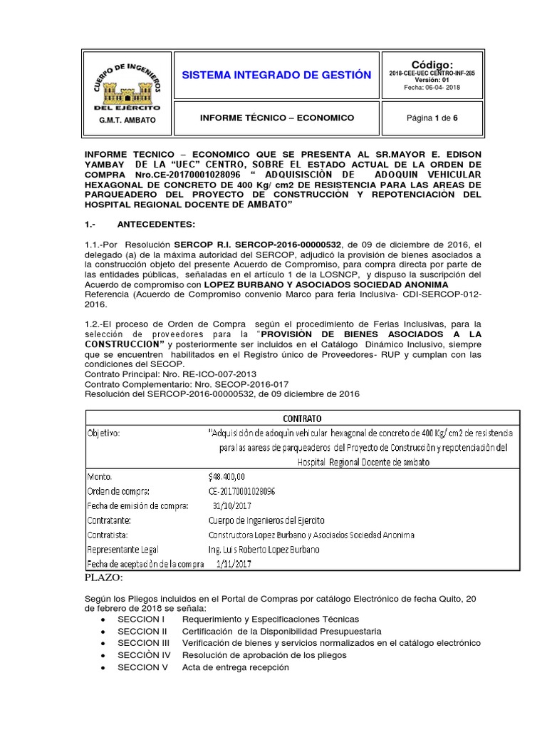 Informe de Constructora - Lopez Burbano - 1 | PDF | Pagos | Naturaleza