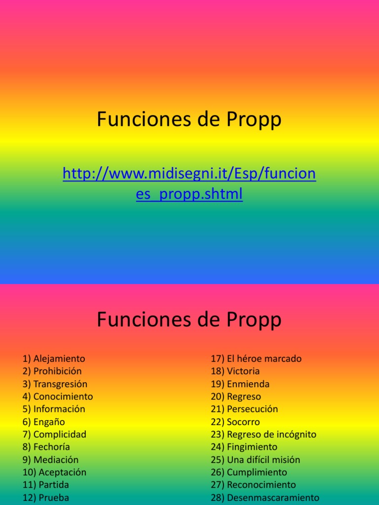 Funciones de Propp | PDF