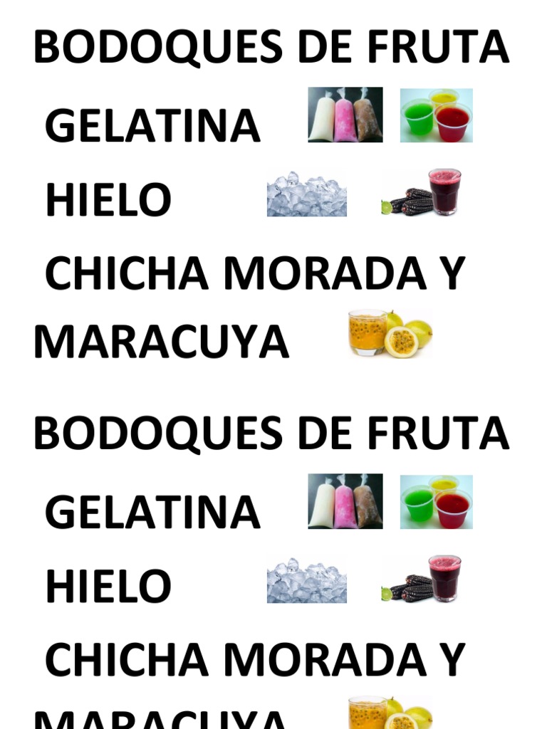 Bodoques de Fruta | PDF