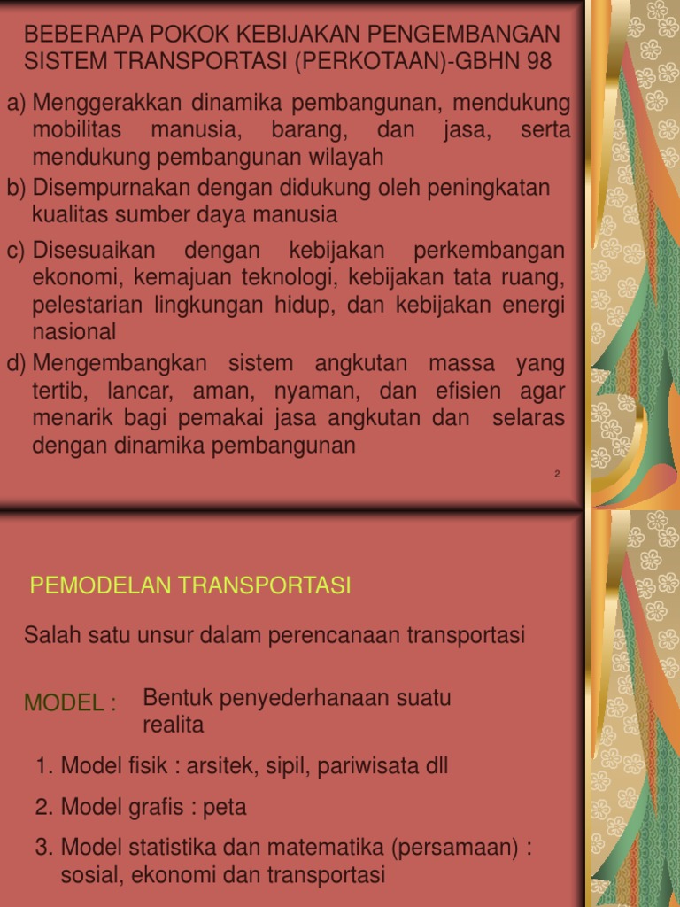 Dasar Dasar Perencanaan Dan Pemodelan Transportasi Pdf