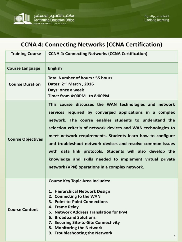 CCNA 4 Connecting Networks | PDF | Virtual Private Network | Cisco Certifications