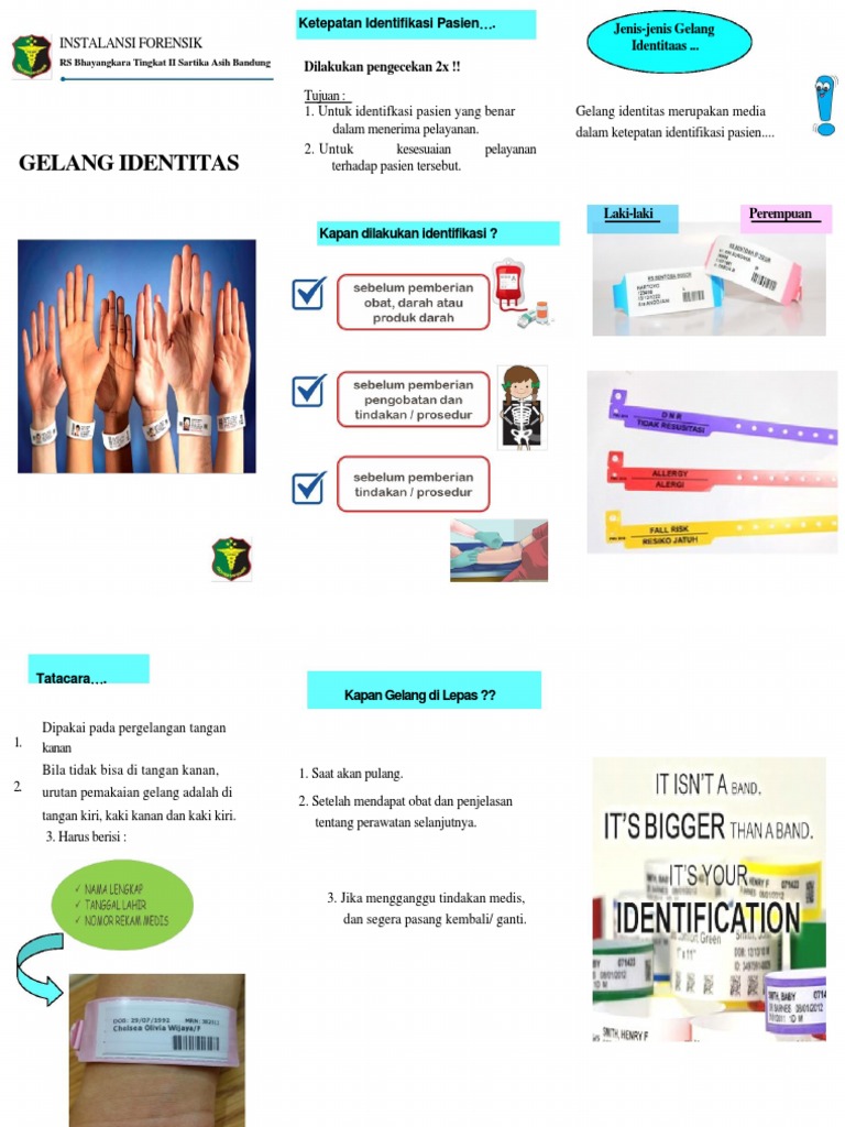Jenis dan Fungsi Gelang Identitas Pasien | PDF