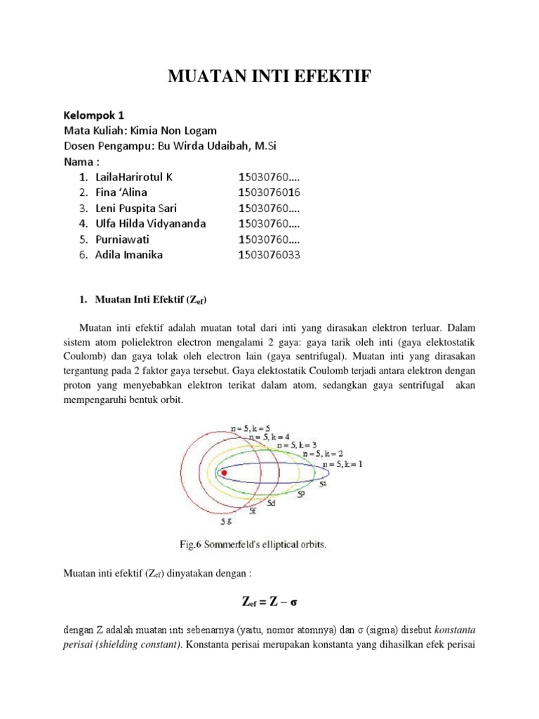 Pengaruh Muatan Inti | PDF