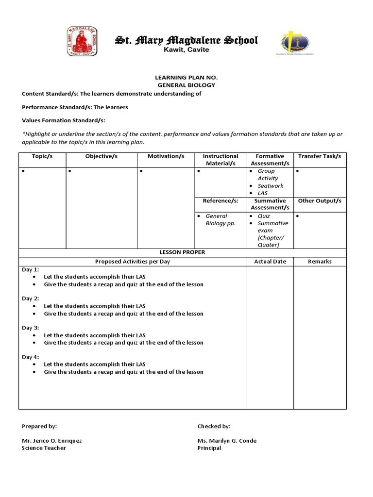Revised Learning Plan Template | PDF | Behaviorism | Educational Assessment