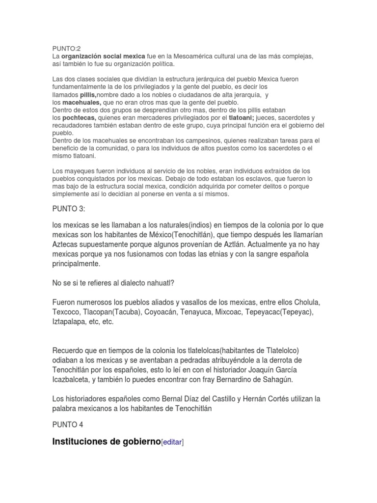 Estructura Social y Política Mexica | PDF | azteca